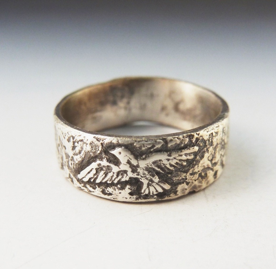 Silver Bird Ring - Handmade Art Jewelry - Etsy