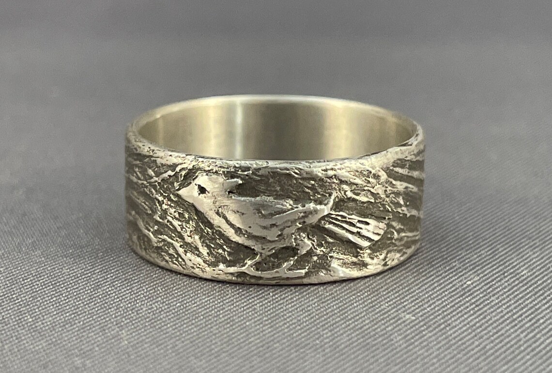 Cardinal Bird Ring Handmade Art Jewelry - Etsy