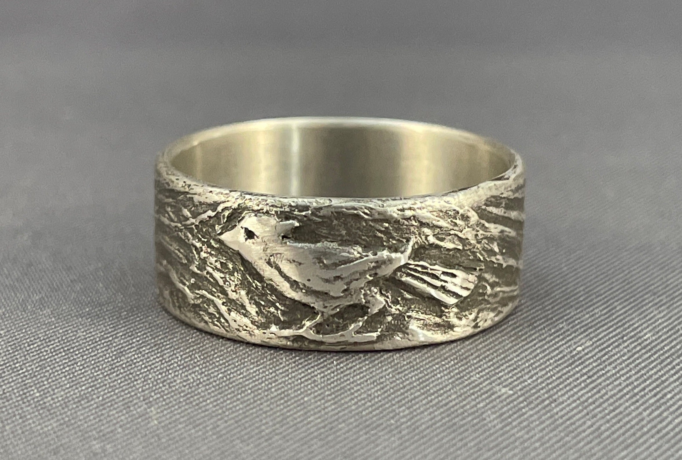 Cardinal Bird Ring - Handmade Art Jewelry - Etsy