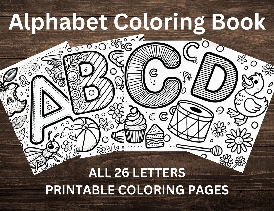 Printable Alphabet Coloring Pages, Coloring Pages for Kids, Alphabet ...