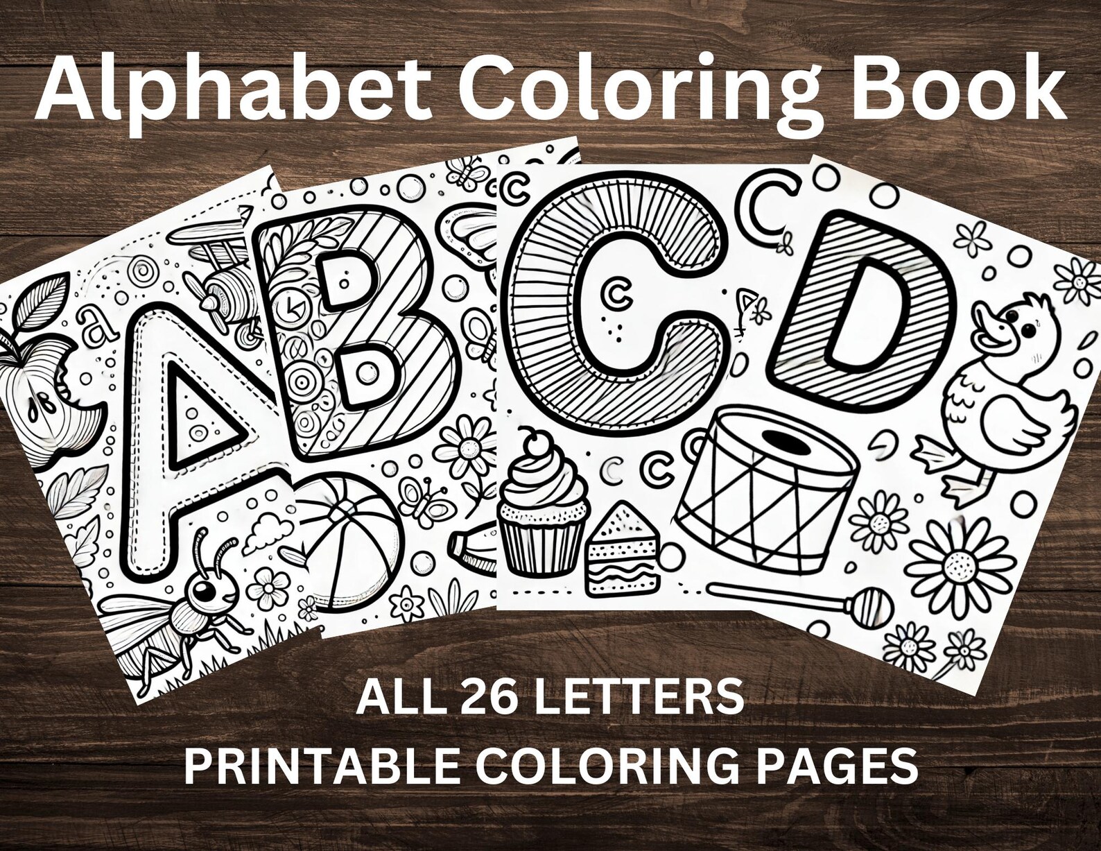 Printable Alphabet Coloring Pages, Coloring Pages for Kids, Alphabet ...