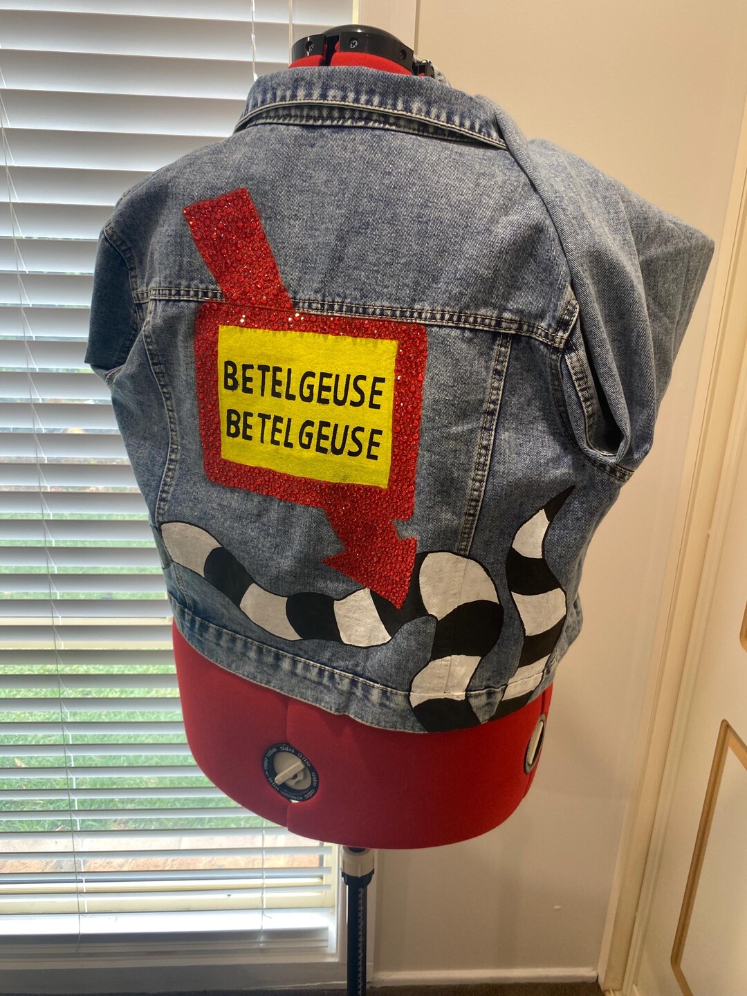 Custom Beetlejuice Sandworm Denim Jacket - Etsy