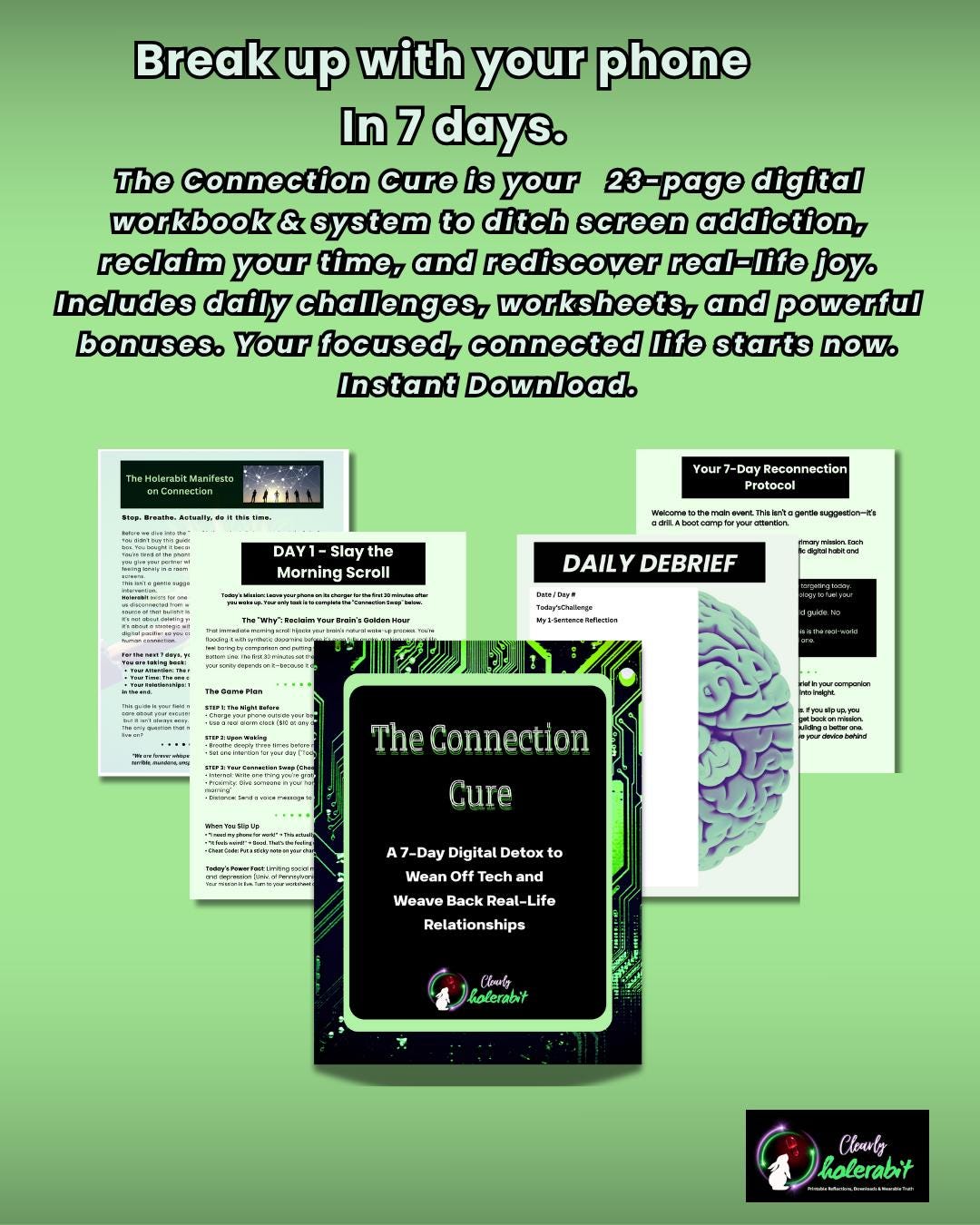 7-day Digital Detox Workbook, Connection Cure for Phone Addiction ...