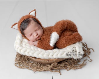 Baby Fox Outfit, Fox Outfit for Baby, Baby Fox Hat and Romper, Baby ...