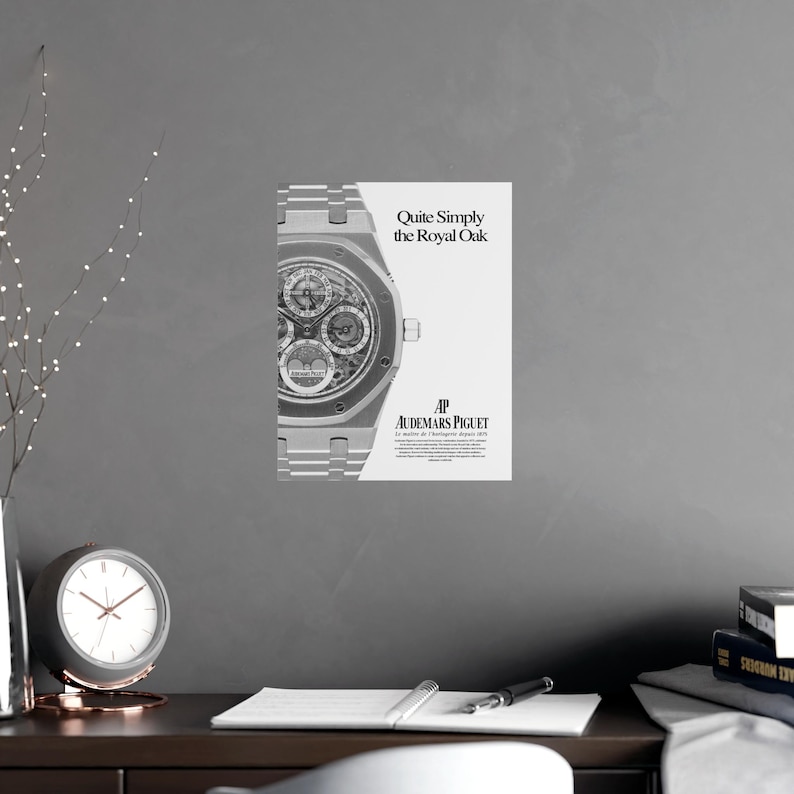 Vintage Audemars Piguet Poster Luxury Watch Wall Art, Retro Timepiece ...