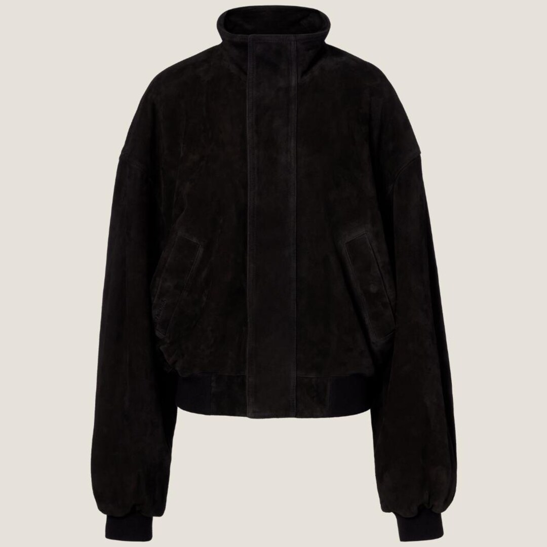 Black Suede Jacket Women | Goatskin Suede Jacket Satin Lined | Luxury ...