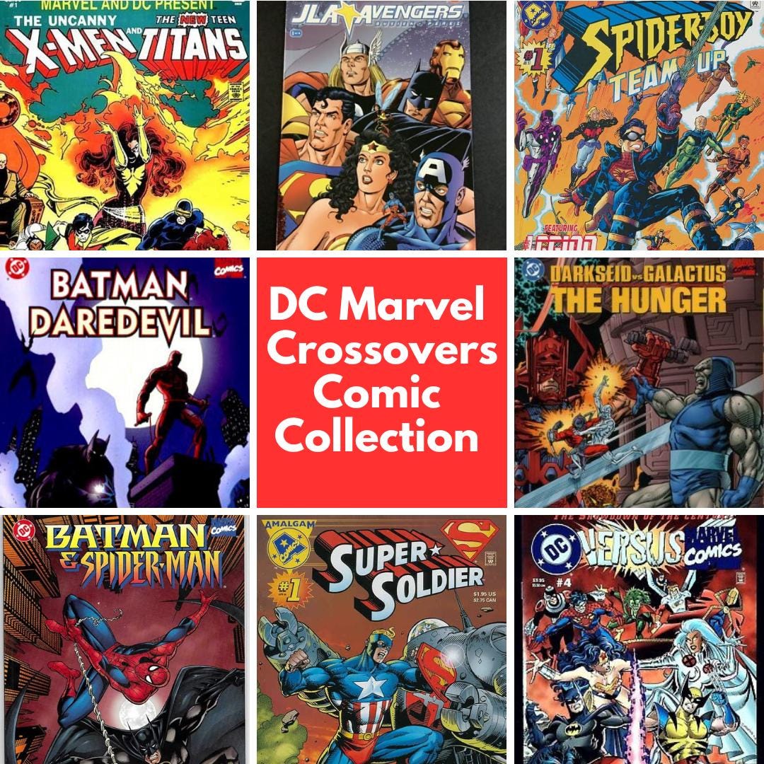 50+ DC Marvel Crossovers Comics Collection Digital Archive, Collector ...