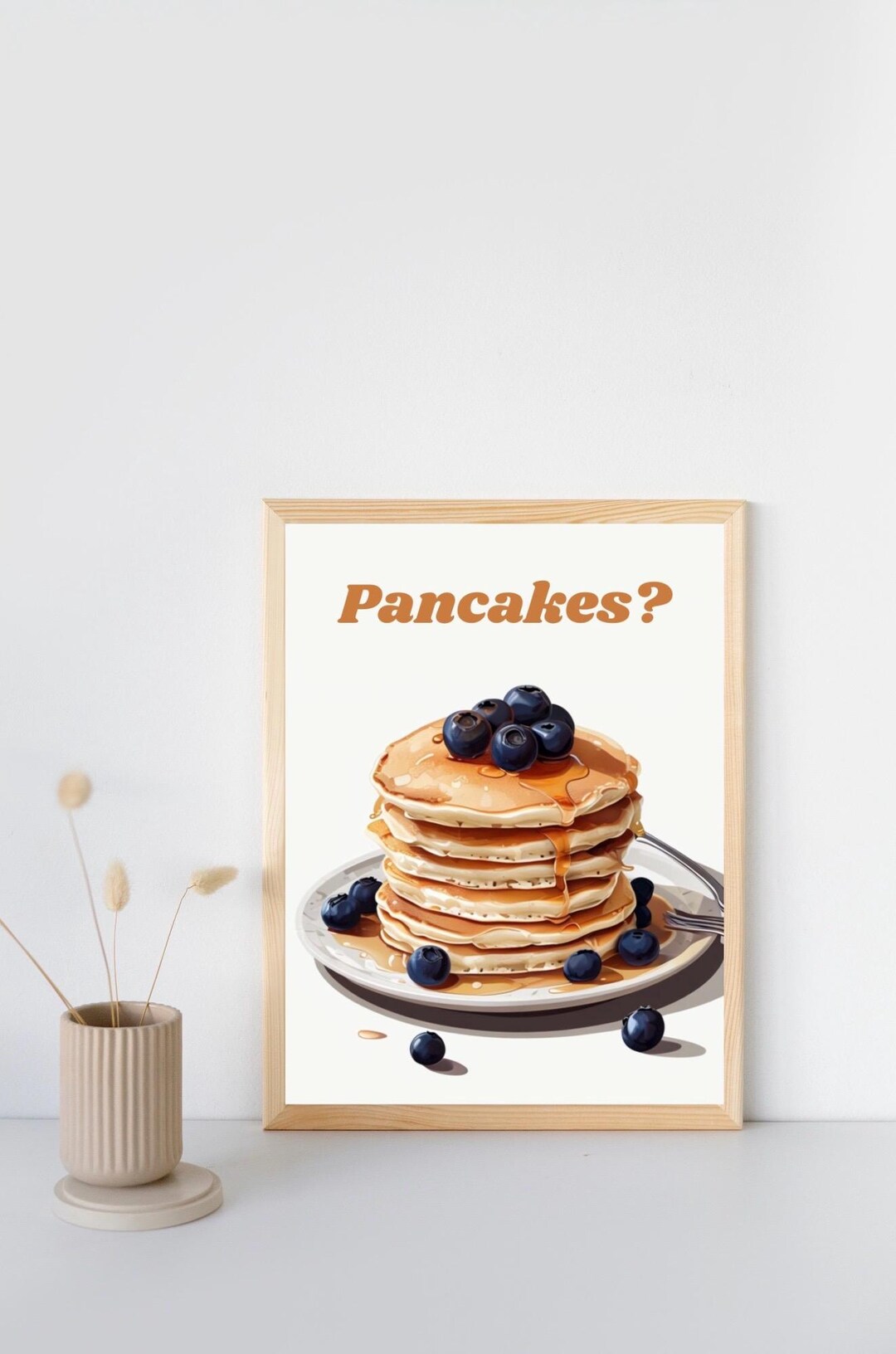 Pancake Print, Digital Wall Art, Kitchen Print, Food Wall Art, Kitchen ...
