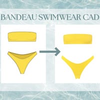 Fashion CAD Technical Flat Drawing for Activewear Bralette Set - Etsy