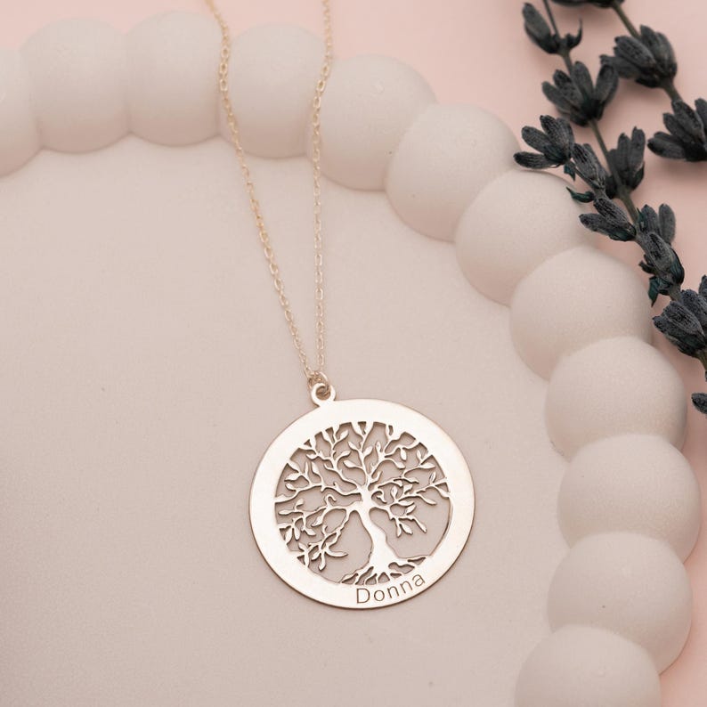 Custom Family Tree Name Necklace, Valentines Day Gift, Custom Grandma ...