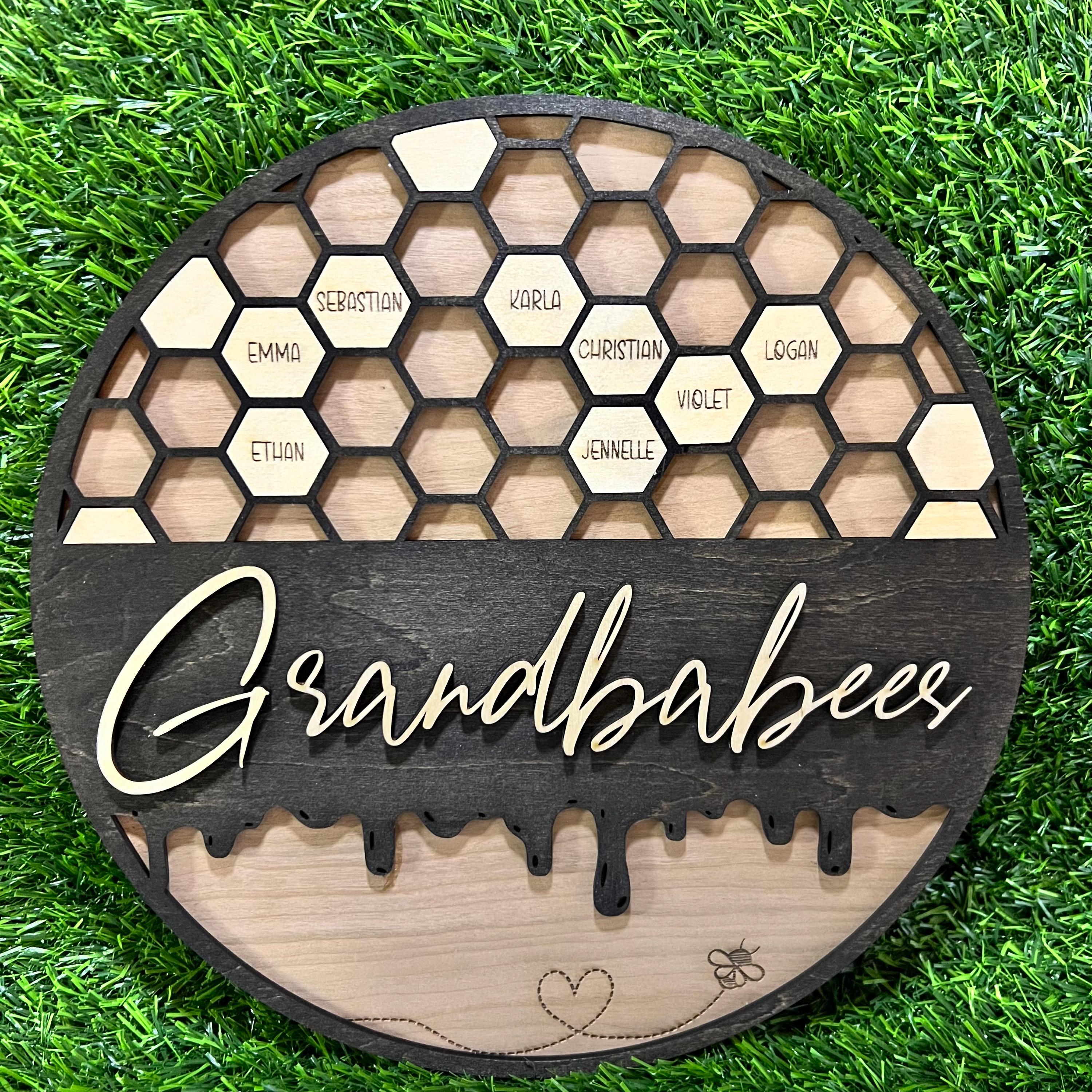Personalized 3D Hive Sign: Our Hive Gift, Grandma Bee Hive Sign ...