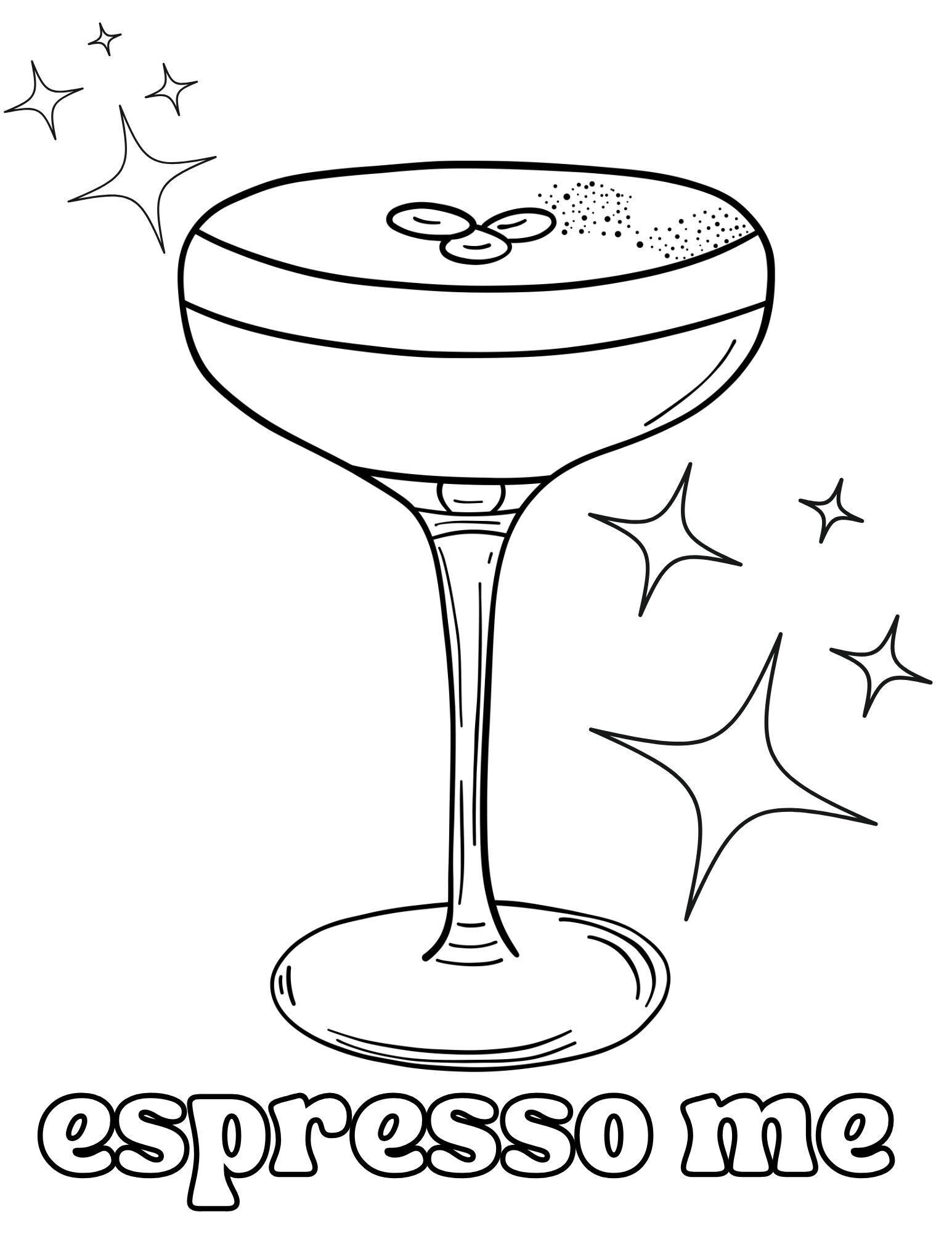 Drink Coloring Pages - Etsy