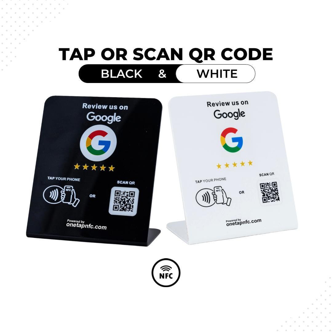 Google Review Stand / Google Review Sign / Google NFC Review Stand ...