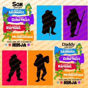 Ninja Turtle Clipart SVG PNG Bundle, Ninja Turtle Layered SVG, Turtles ...