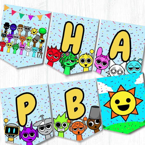 Sprunki Birthday Decorations - Etsy