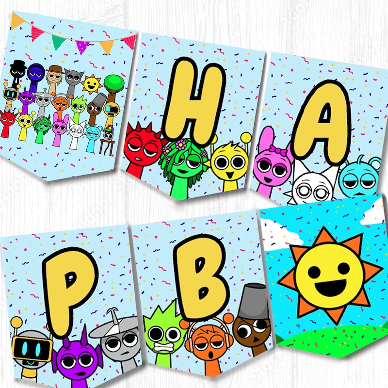 Sprunki Decorations Birthday - Etsy