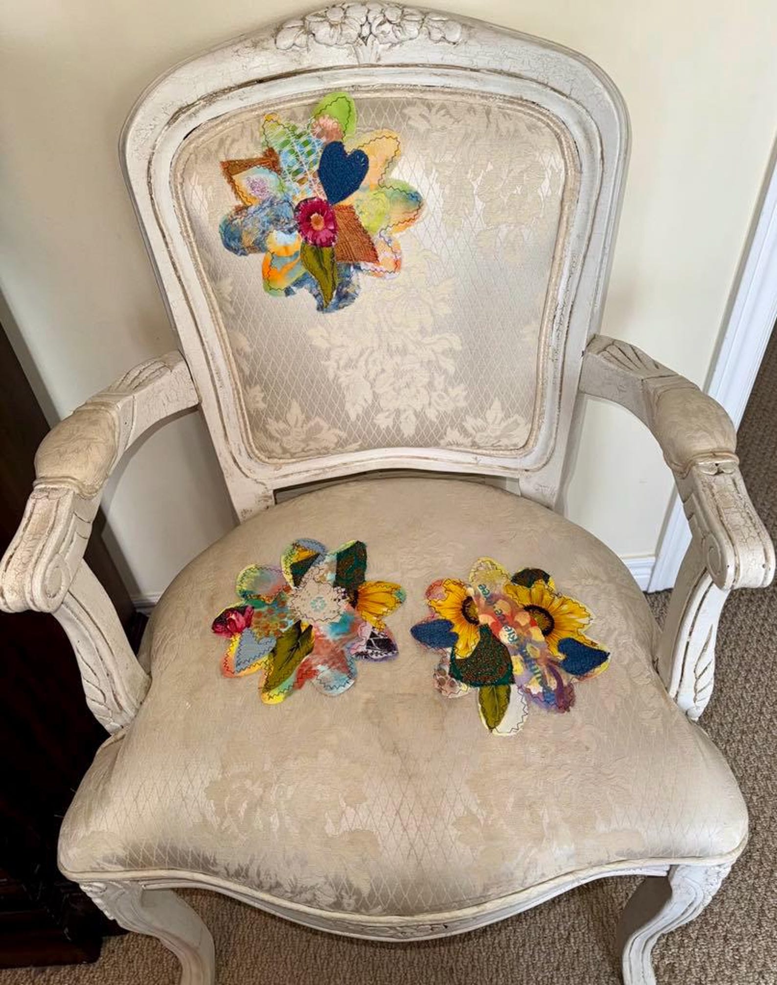 Handmade Boho Applique Fabric Patches, Floral Designs, Sew-on or Iron ...