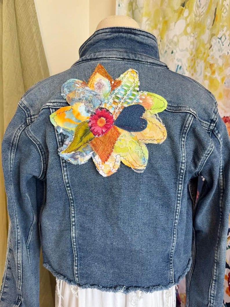 Handmade Boho Applique Fabric Patches, Floral Designs, Sew-on or Iron ...