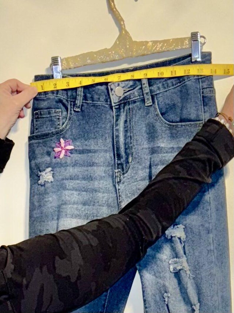 Handmade Lace Insert Bell Bottom Jeans: Upcycled Boho Denim Flares - Etsy