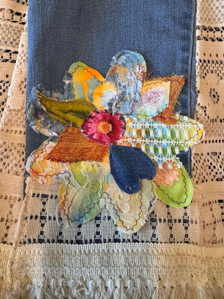 Handmade Boho Applique Fabric Patches, Floral Designs, Sew-on or Iron ...