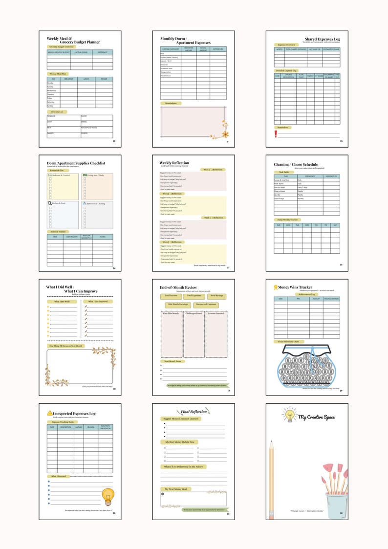 Student Finance Tracker | Printable Budget Planner (A4/A5) - Etsy