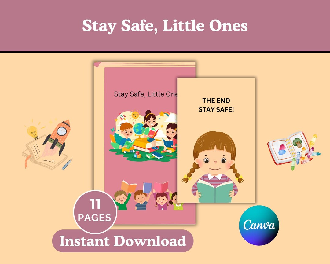Stay Safe Book, Step by Step Follow Rule Guide, Child Learning Book, Be ...