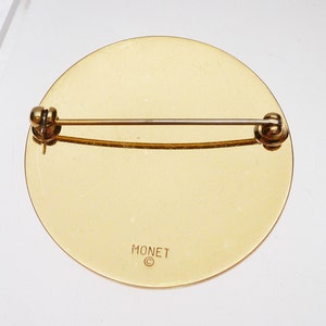 Monet Gold Plated Circular Pin - Etsy