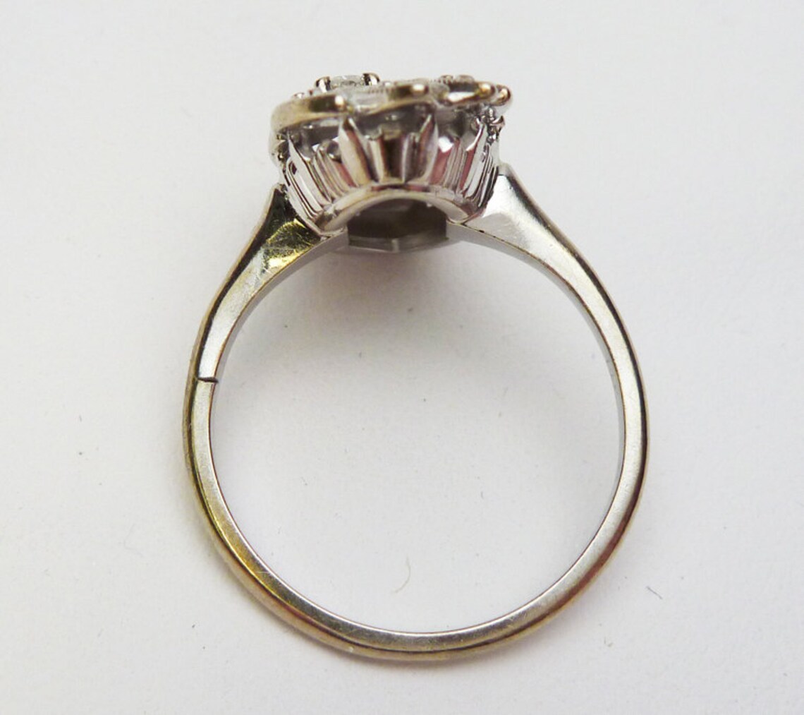 14k 11pts Diamond Dinner Ring - Etsy