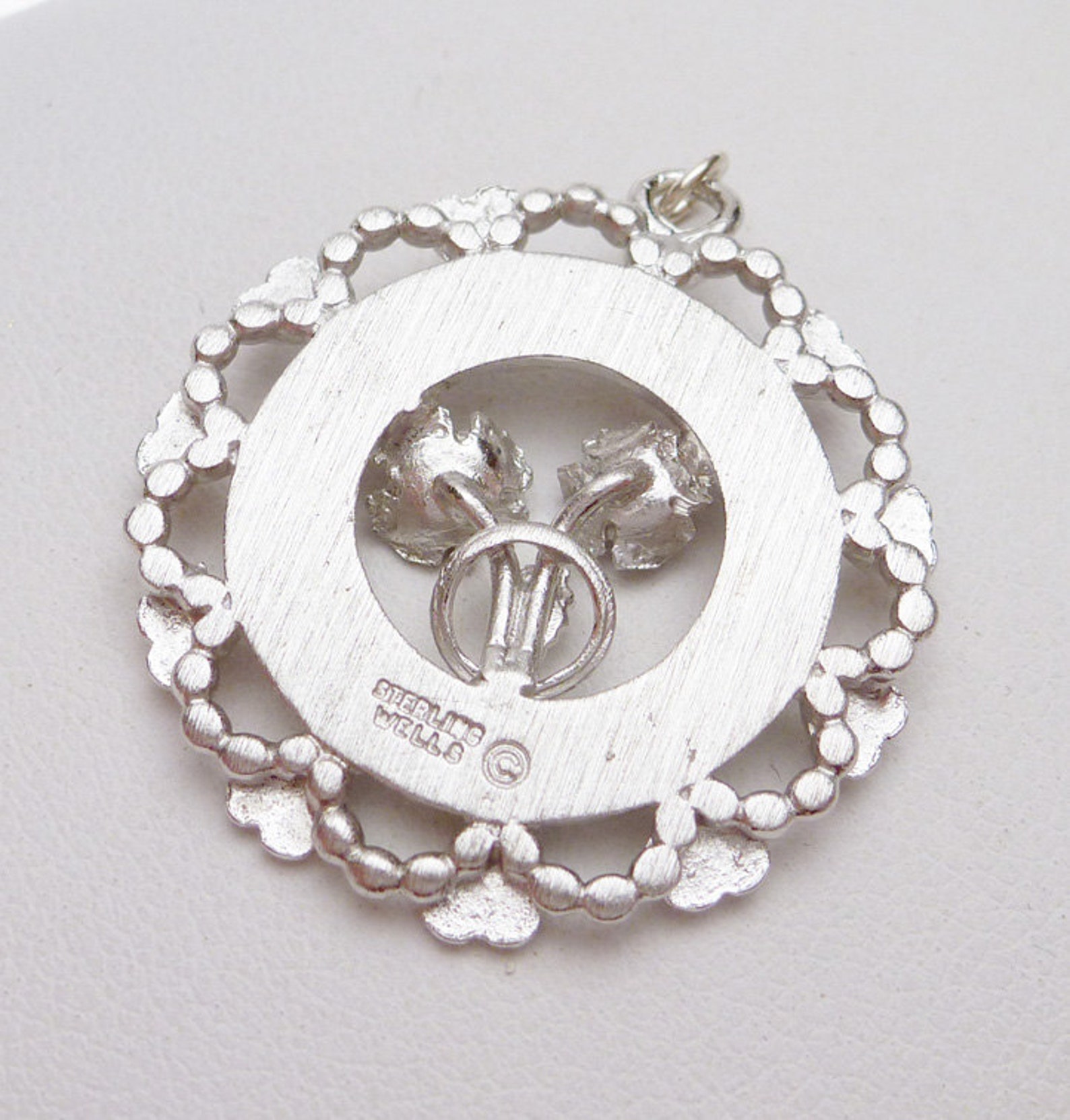 Happy Anniversary Double Rose Disc Charm Sterling Silver - Etsy