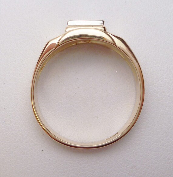 14 kt 25 pt Diamond Men's Mid Century Solitaire - Gem