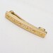 Gold Toned Hand Etched Bar Pin - Etsy