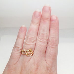 Stamper 10 Kt Black Hills Gold 3 Leaf Ring 1980s Tricolor Gold - Etsy