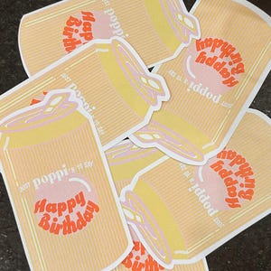 Happy Birthday Tag - Just Popping in - Printable - Etsy
