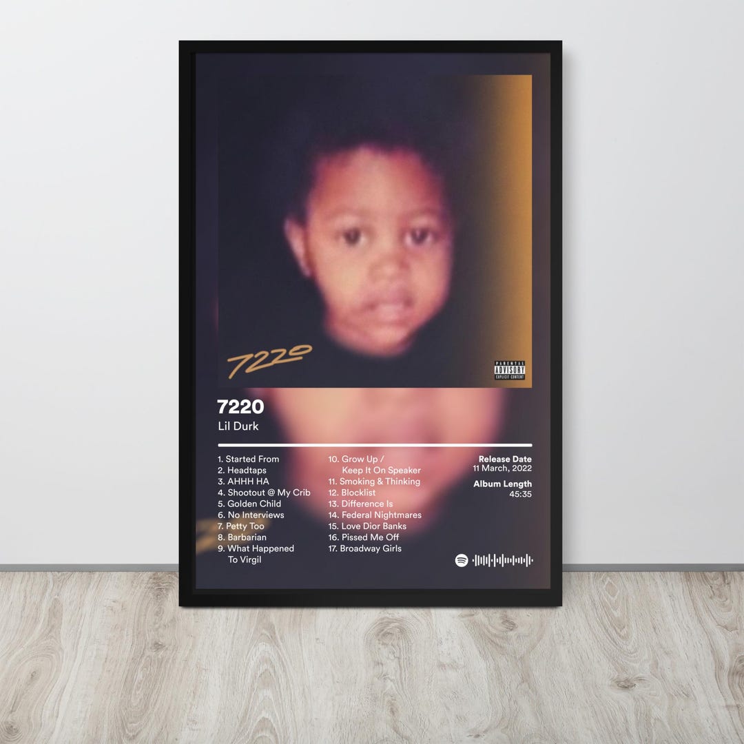 Lil Durk: 7220- Framed Photo Paper Poster - Etsy