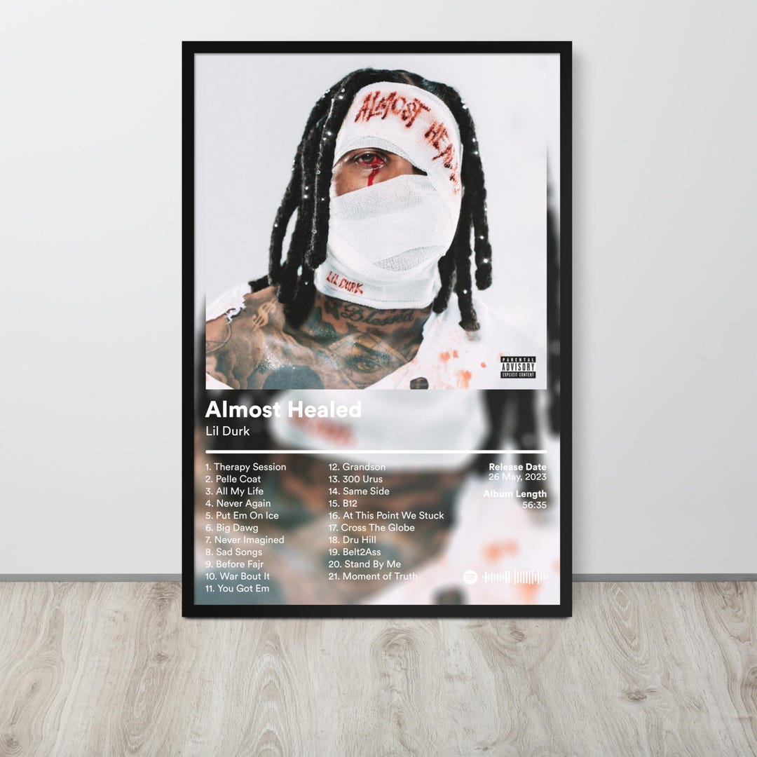 Lil Durk: Almost Healed- Framed Photo Paper Poster - Etsy UK