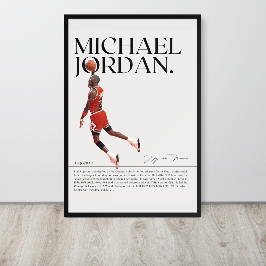 Michael Jordan: Framed Photo Paper Poster - Etsy