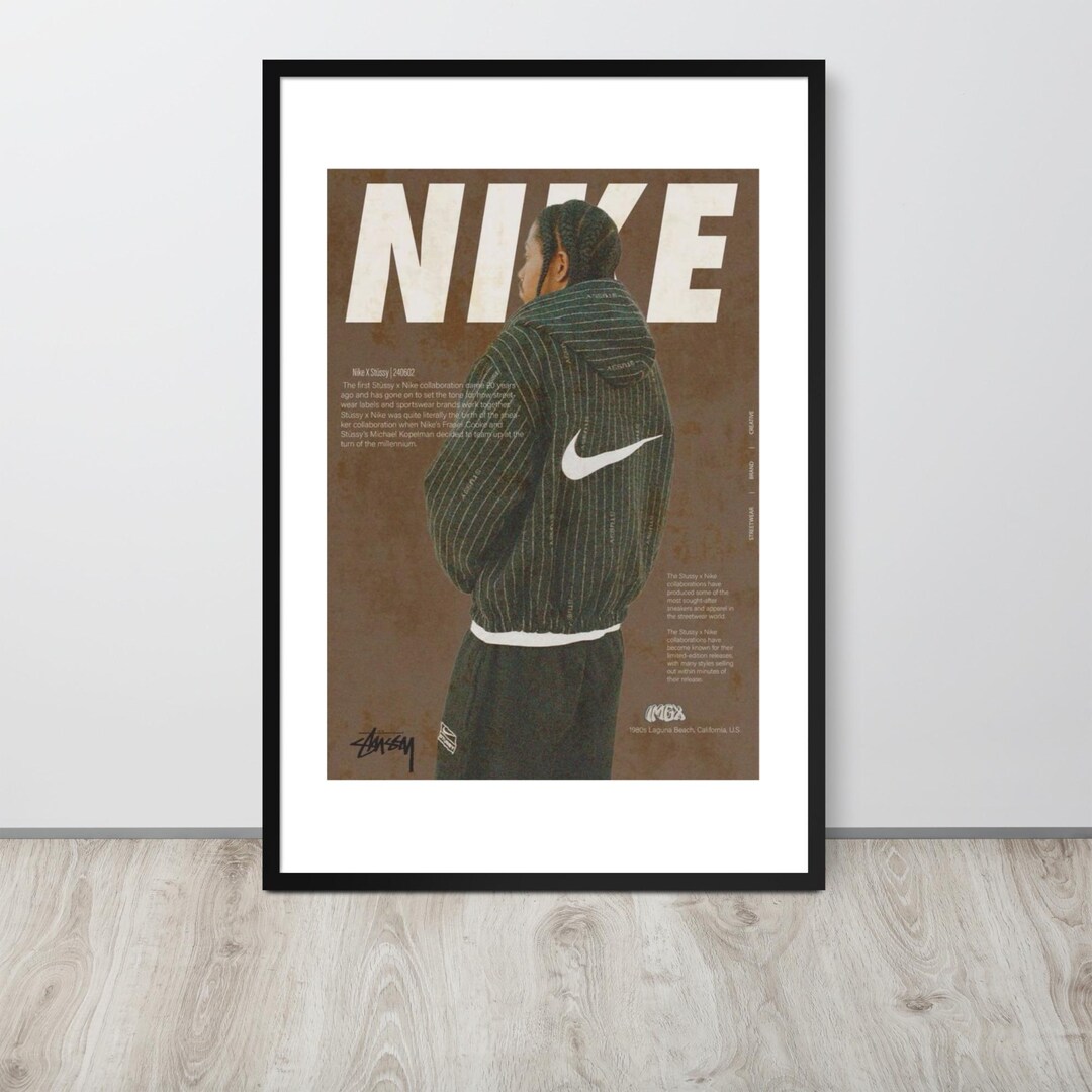 Nike X Stussy: Framed Photo Paper Poster - Etsy