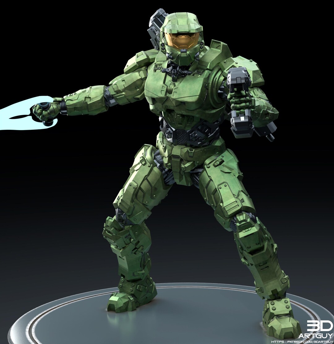 Master Chief by 3dartguy, 32mm Scale, 50mm or 100mm, Miniature War ...