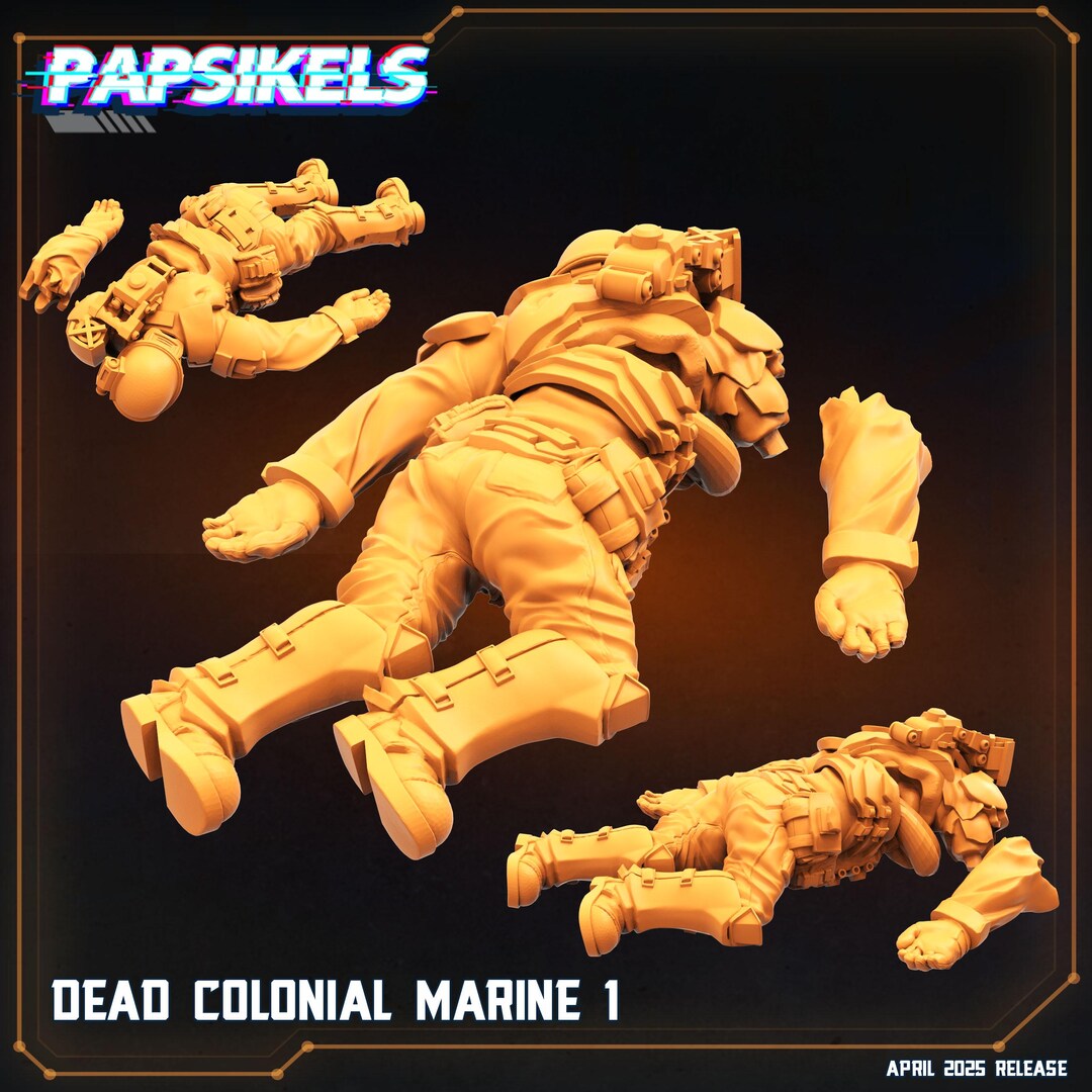 Dead Colonial Marines by Papsikels Miniature, 32mm Heroic Scale, War ...