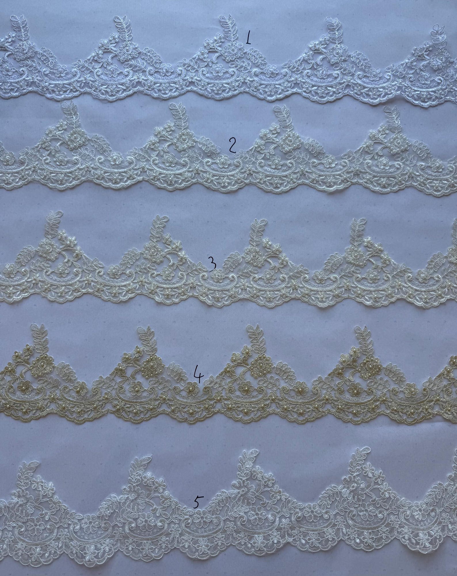 Beaded Lace Mantilla Fingertip Veil – Floral Embroidery, USA Made - Etsy