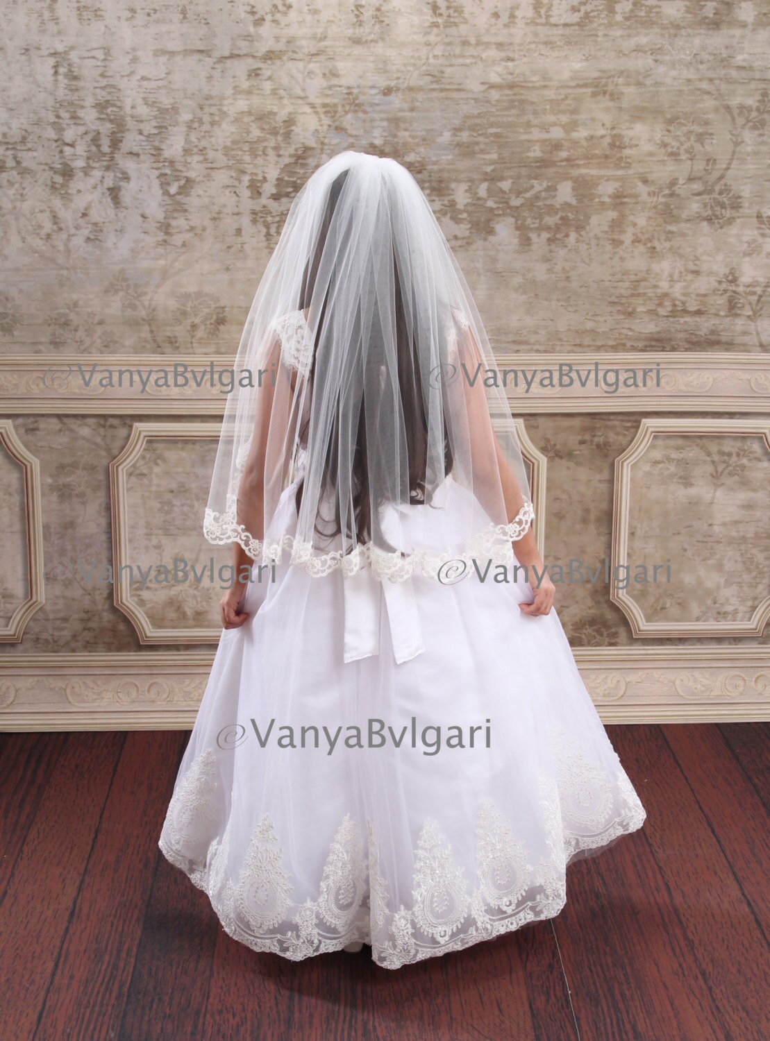 First Holy Communion Veil, Baptism Veil, Lace Veil for Church, Flower ...