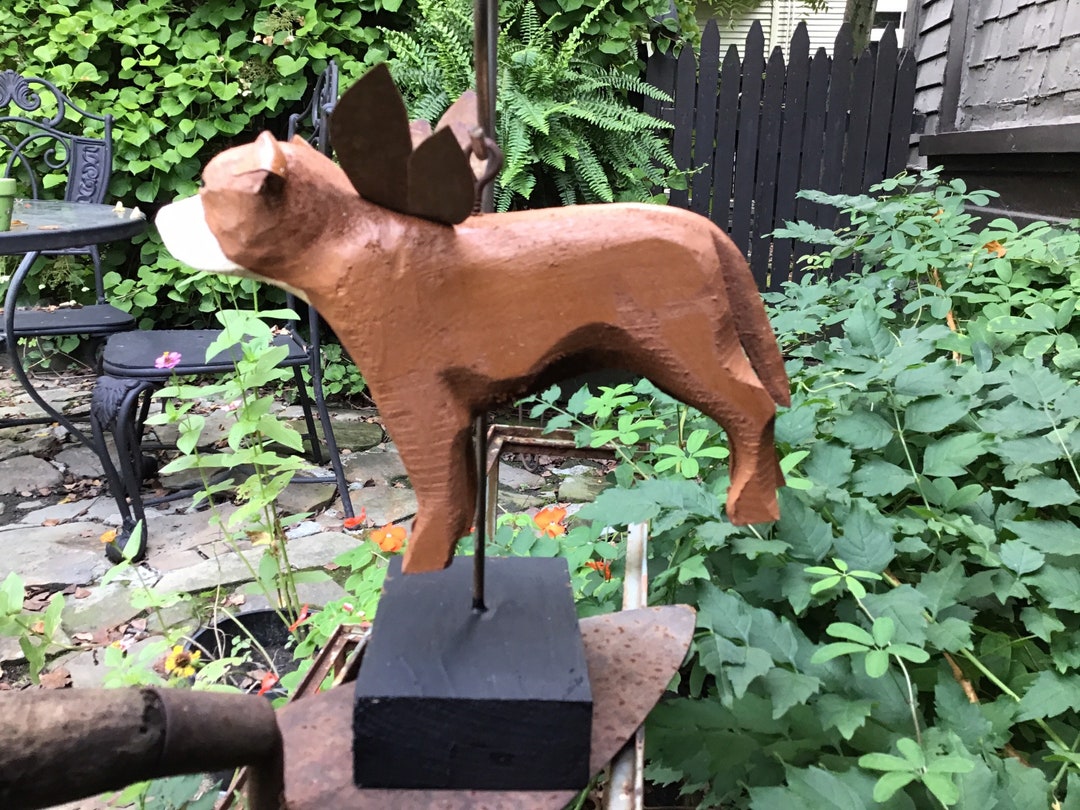 Pit Bull Carved ,for Home or Garden or Memorial - Etsy