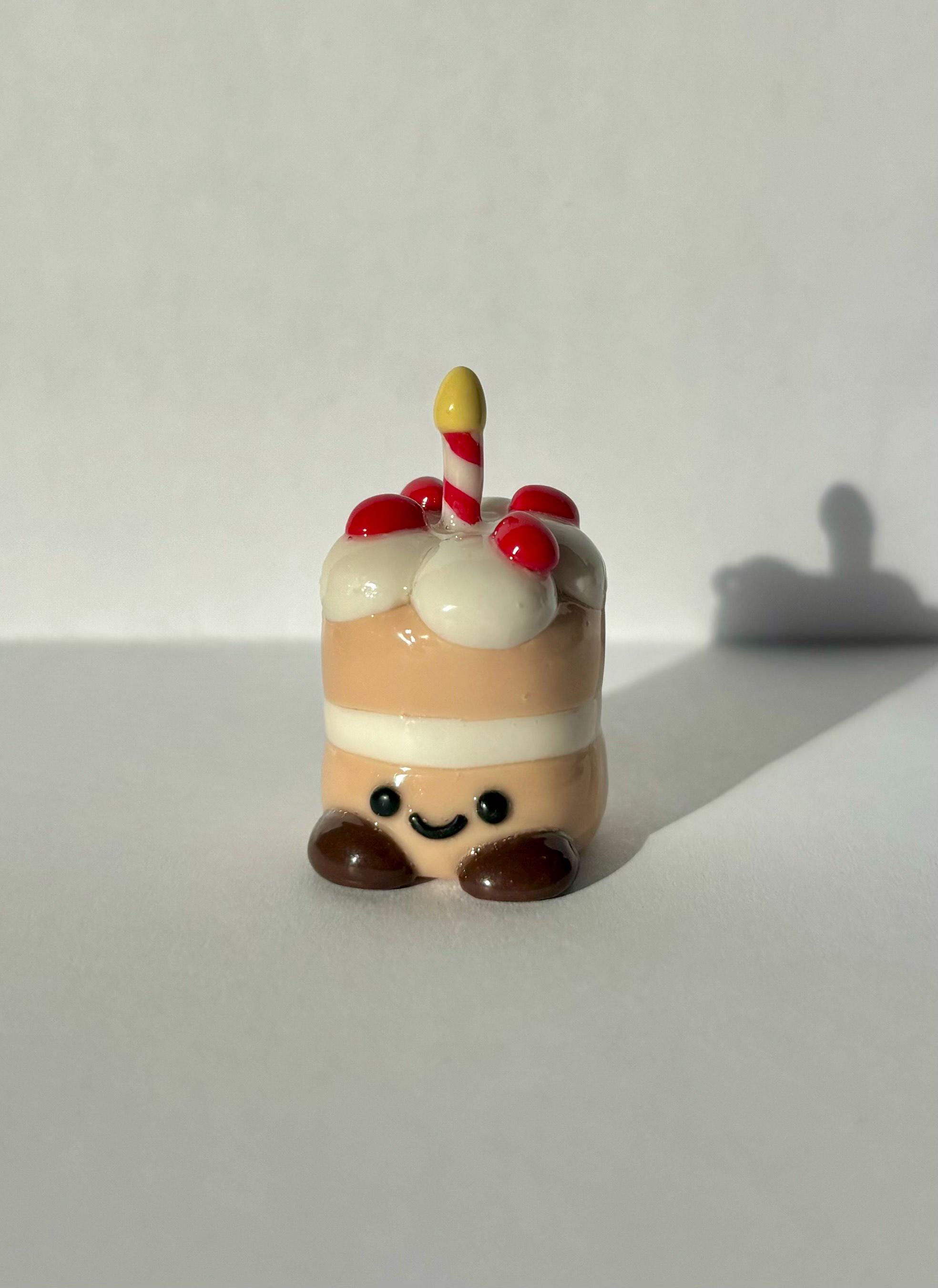 Handmade Jellycat Inspired Birthday Cake Clay Charm - Jellycat Keychain ...