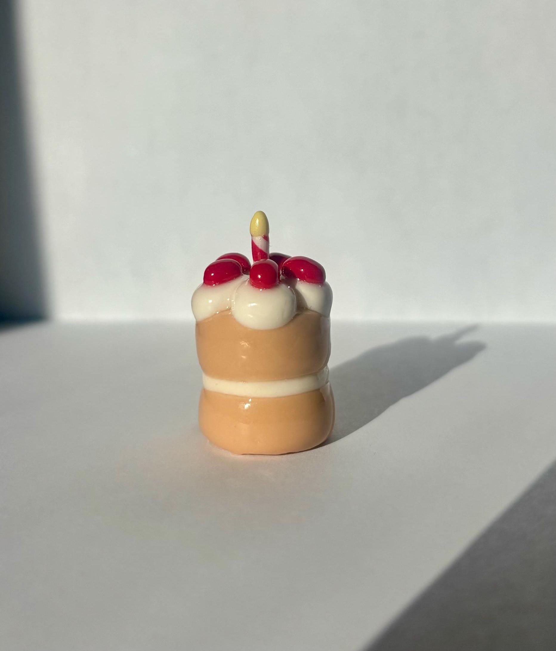 Handmade Jellycat Inspired Birthday Cake Clay Charm - Jellycat Keychain ...