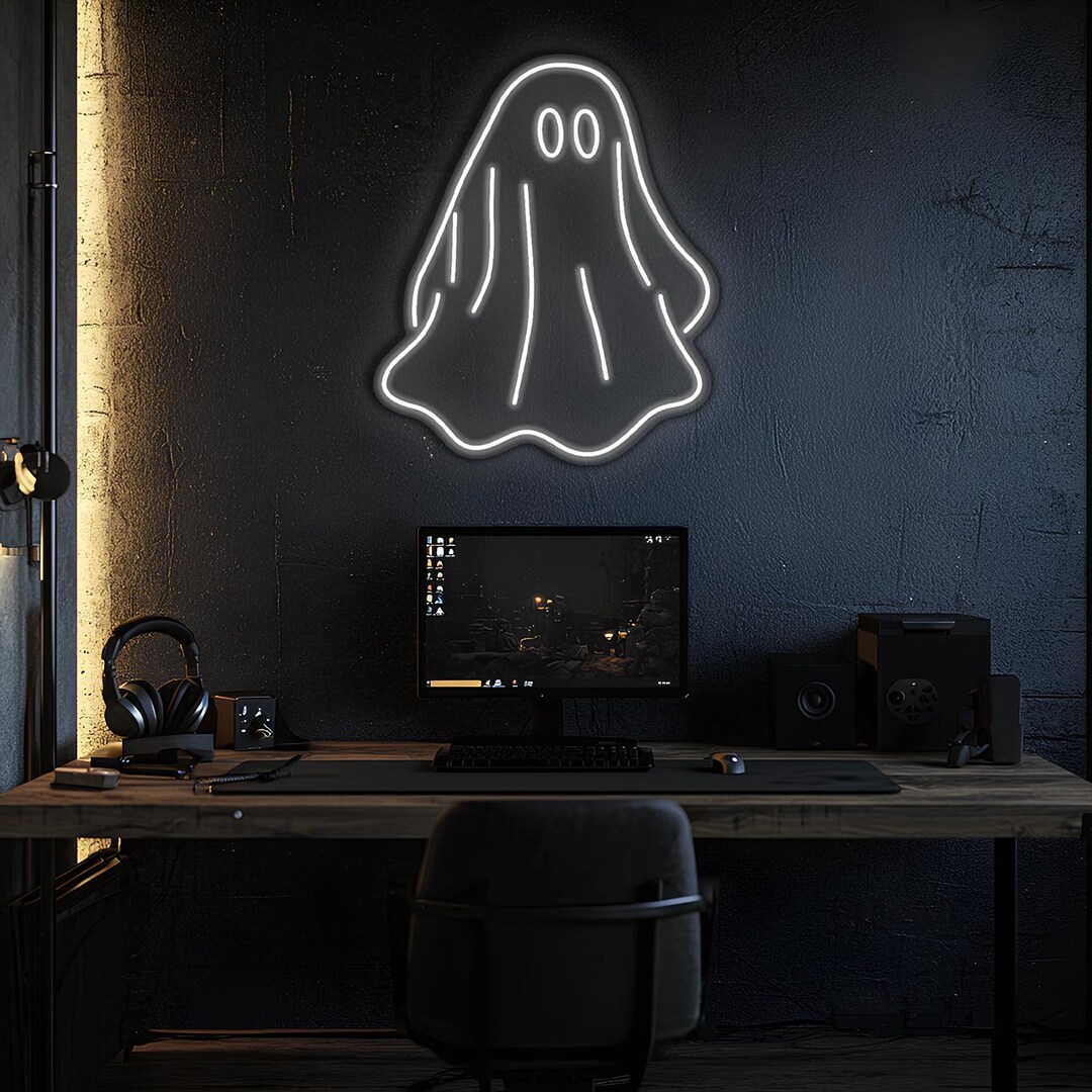 Ghost Neon Sign, Neon Wall Art, Neon Light Sign, Custom Neon Sign, Neon ...