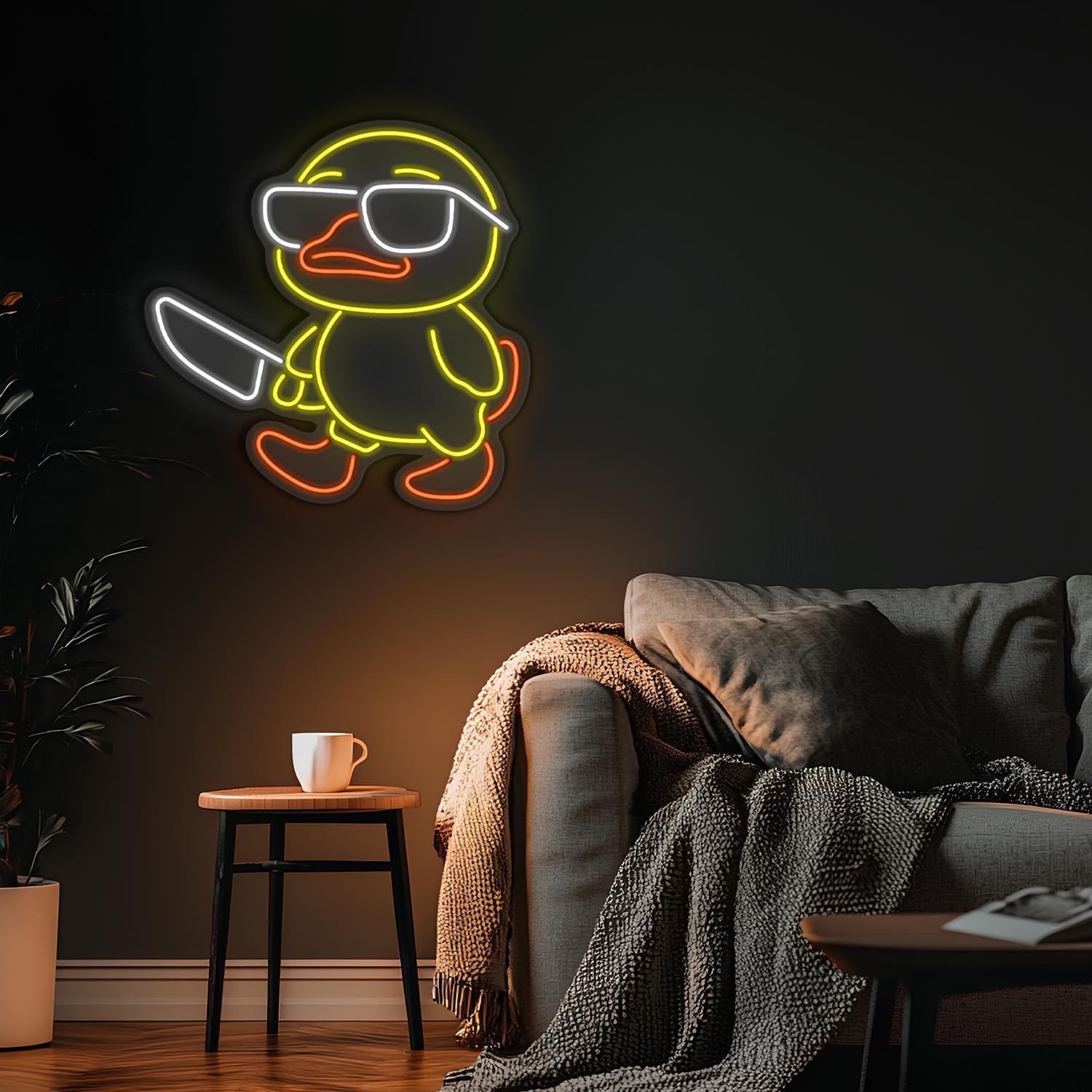 Duck Plexi Neon Light, Neon Wall Art, Neon Light Sign, Custom Neon Sign ...