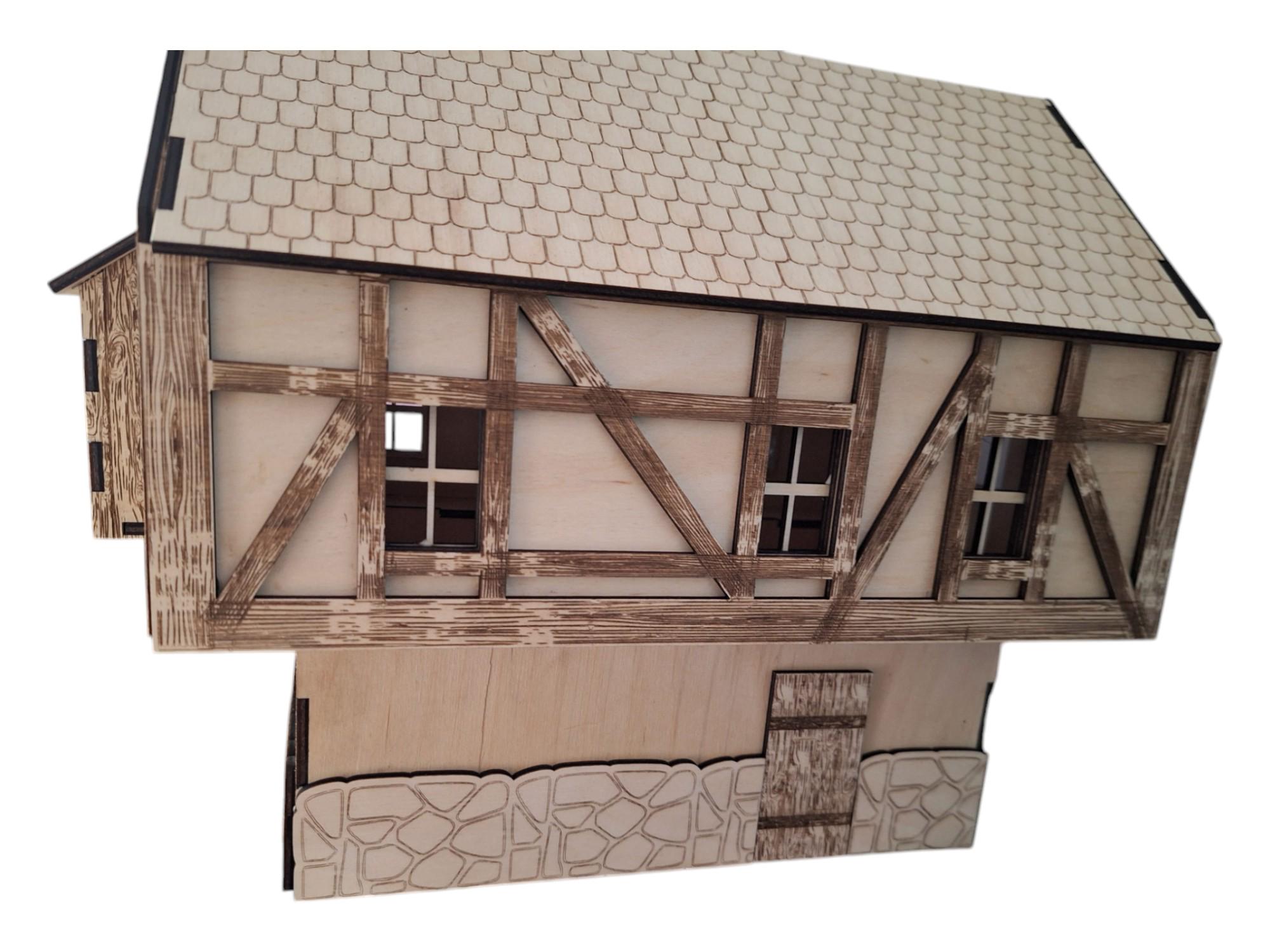 DIY Laser Cut Wooden Medieval House Kit – 3D Puzzle for 4mm Plywood ...