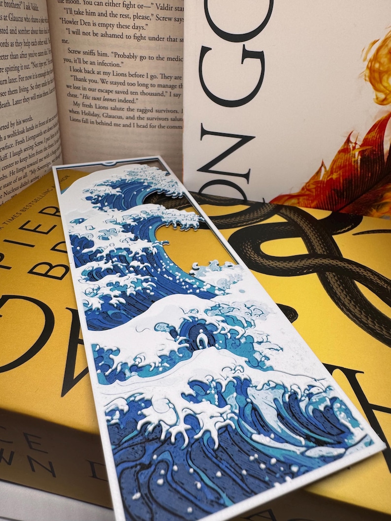 The Great Wave Bookmark | 3D Printed Hokusai-inspired Bookmark ...
