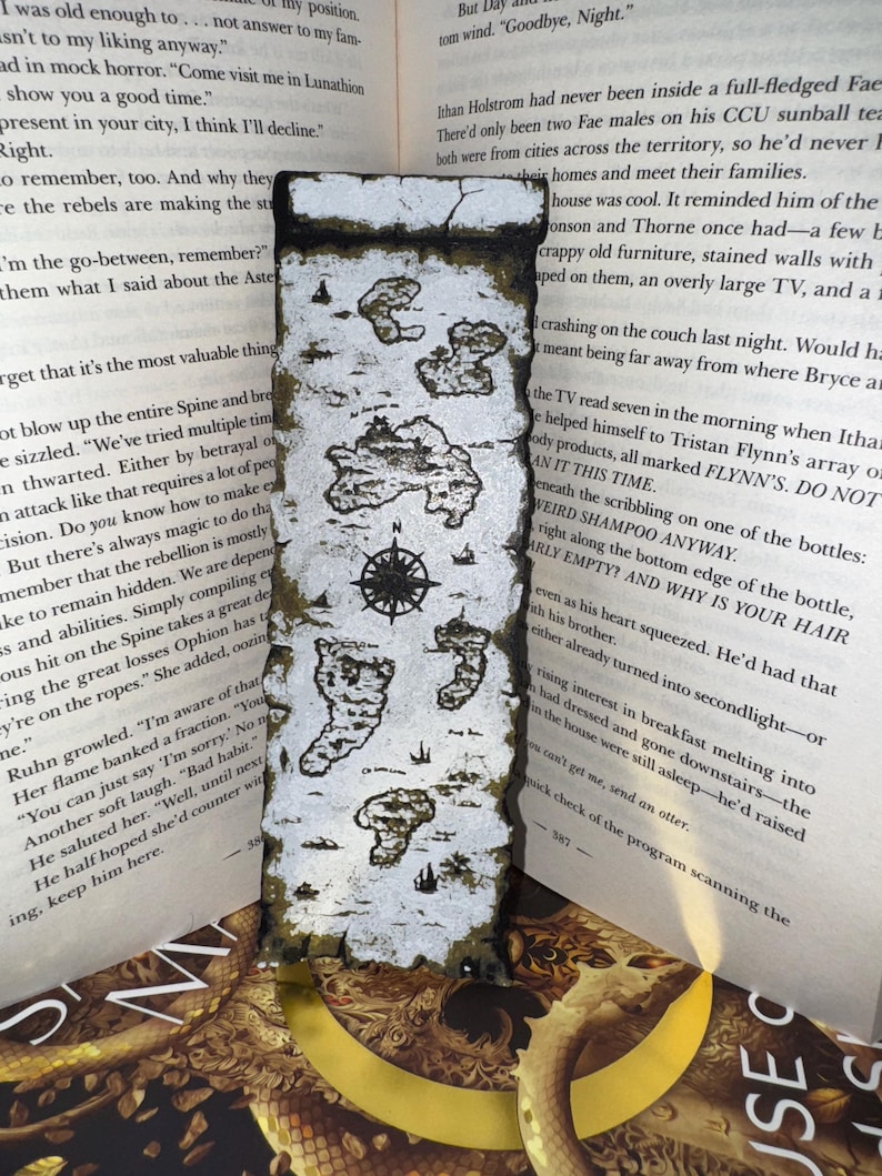 Pirate Map - Bookmark With Nautical Design for Book Lovers - Etsy