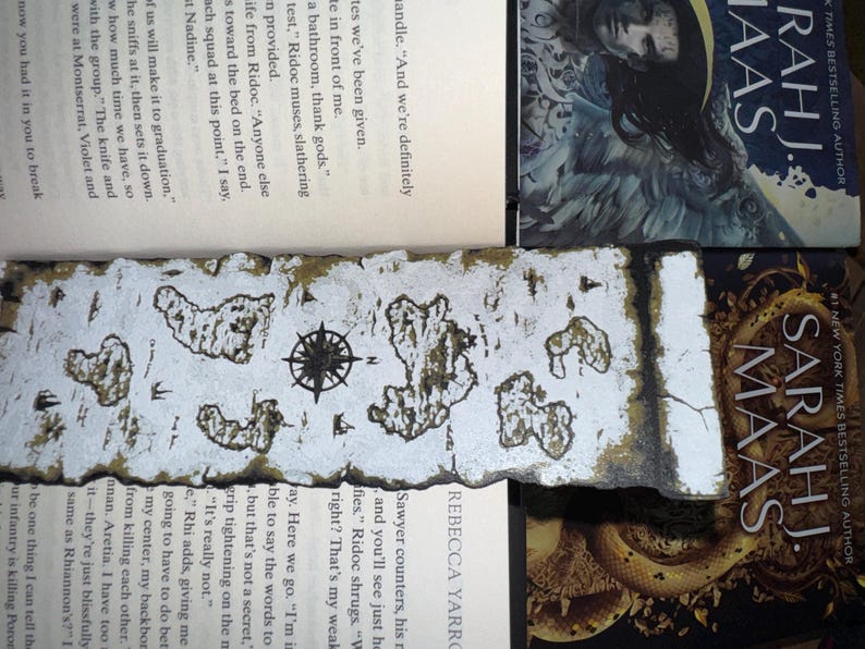 Pirate Map - Bookmark With Nautical Design for Book Lovers - Etsy